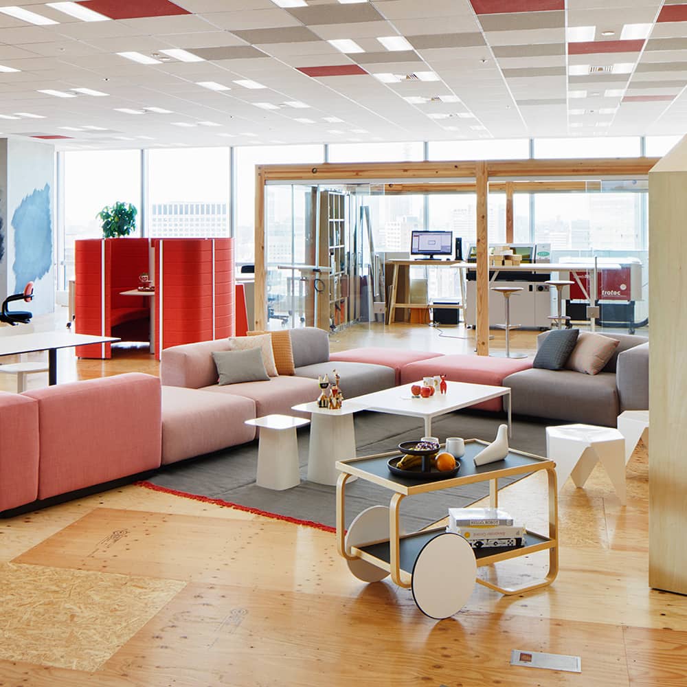 Aménagement Coworking / Espace lounge - Mot de Passe mobilier